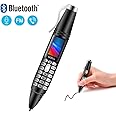 Amazon.com: Pen Mini Cell Phone Bluetooth Dialer 0.96" Tiny Screen ...