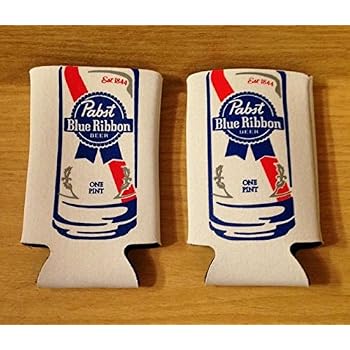 PABST BLUE RIBBON 2 PBR 12oz BEER CAN WRAP COOLERS KOOZIE COOLIE HUGGIE ...