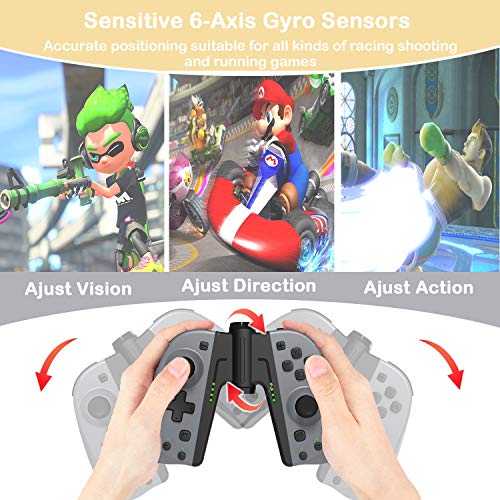 Joycon Replacement Controller for Nintendo Switch/Switch Lite with Grip ...