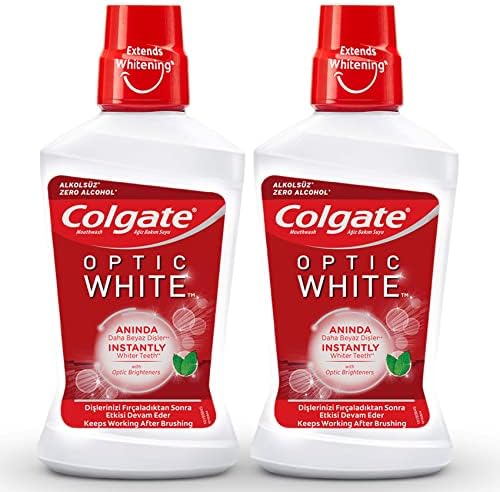 Colgate Optic White Whitening Mouthwash, 500 ml - 2pack price in UAE ...