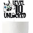 Amazon.com: PuPuFly Level 10th Unlocked Cake Topper for Boys and Girls ...