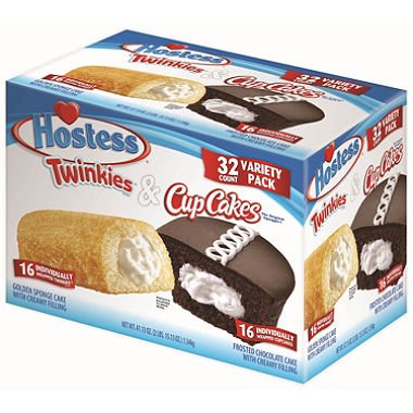 Hostess Twinkie and Cupcake Variety Pack (32 ct., 16 of each) (pack of ...