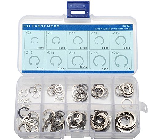 Buy Internal Circlip Retaining Ring Assortment Kit RTW, Pack 80 piece ...