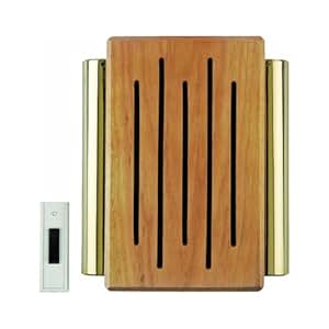 Carlon Lamson & Sessons RC3306F Wood And Brass Wireless Door Chime ...