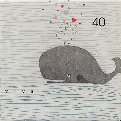 Adorable Whale in Love 3-Ply Luncheon Paper Napkins, 40 Count price in ...