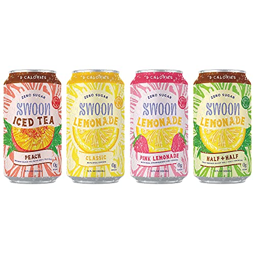 Swoon Lemonade & Iced Tea Variety 12 Pack - 3 Cans of Classic Lemonade ...