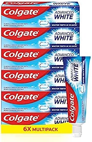 Colgate Advanced White Toothpaste, 6 x Multi Action Whitening ...