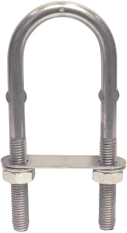 Premier Fittings Direct M8X100 U Bolt with plate, U Bolt Clamp, U Bolt ...