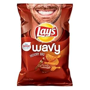 Amazon.com: Lay's Wavy Hickory Barbecue Flavored Potato Chips, 7.5 oz ...