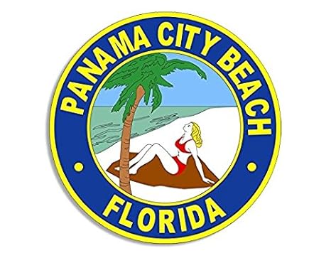 Amazon.com: ROUND Panama City Beach Florida Seal Sticker (decal FL ...