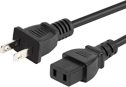 Amazon.com: 6FT Nema 1-15P to IEC 320 C9 Power Cord, USA 2-Prong Male ...