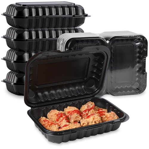 EARTHEATS Clamshell Food Containers, 27 OZ Plastic To Go Containers 50 ...