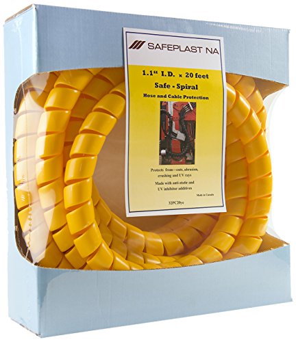 Safe-Spiral 32PC20ye Pre-Cut Spiral Wrap Hose Protector, 1.25" OD, 20 ...