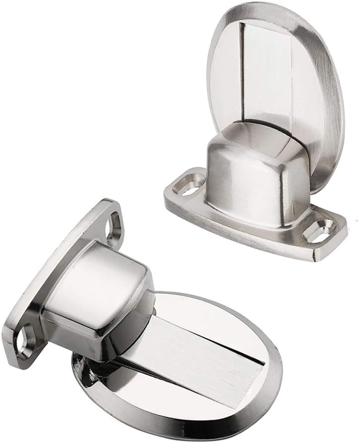 2 Pcs Magnetic Door Stopper,Heavy Duty Metal Door Stop Catch Holder ...