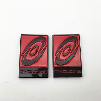 Amazon.com: 2PCS Custom Red Black Painted Cyclone Car Fender Side Or ...