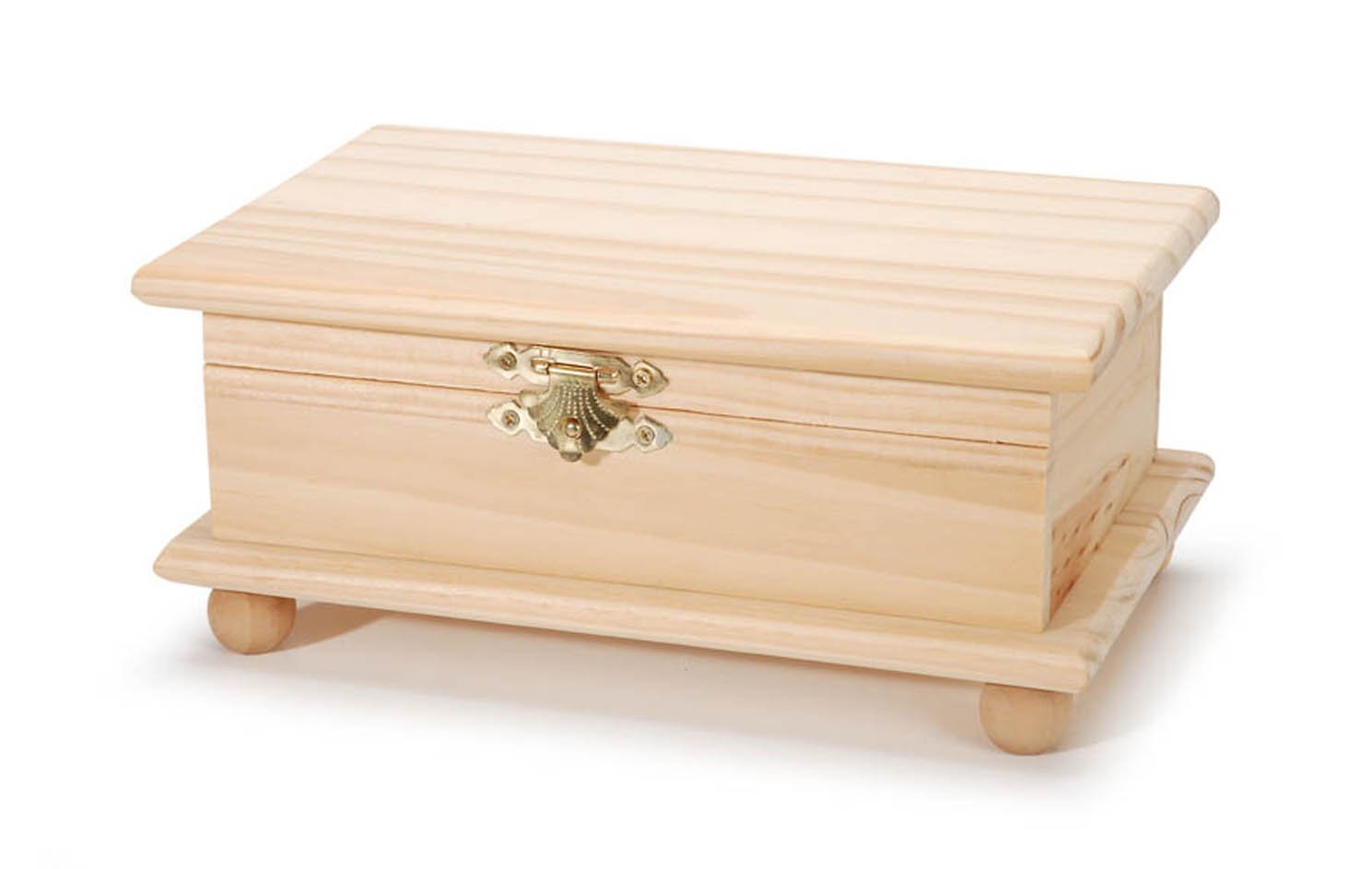 Darice Unfinished Wood With Clasp And Ball Legs Make Your Own Gift darice-unfinished-wood-with-clasp-and-ball-legs-make-your-own-gift