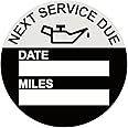 Amazon.com : 2 inch Oil Change Service Reminder Static Cling Stickers ...