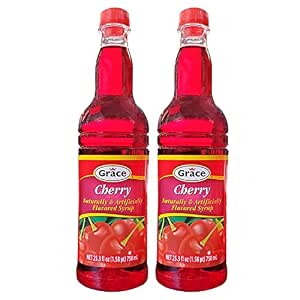 Amazon.com : Grace Cherry Flavored Syrup (2 Pack, Total of 50.6fl.oz ...
