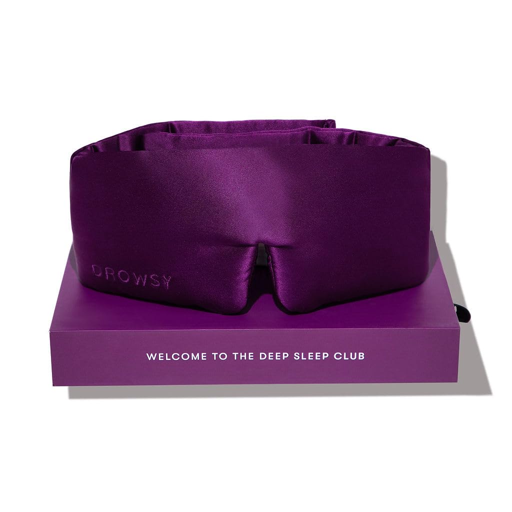 DROWSY Silk Sleep Mask. Face-Hugging, Padded Silk Cocoon for Luxury ...