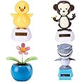 Amazon.com: 4 Pcs Window Sun Catcher Solar Powered Dancing Animal ...