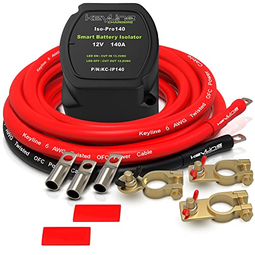 Dual Battery Isolator Kit, 140Amp Battery Isolator 12v Kit, Battery ...