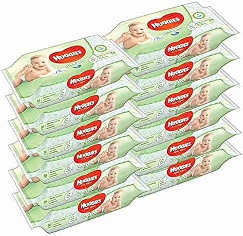Huggies Baby Wipes Natural Care with Aloe Vera, 56 Count, Pack of 12 ...