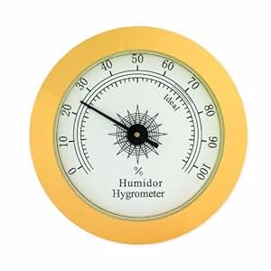 Amazon.com: Large Round Analog Hygrometer Humidity Gauge for Humidor ...