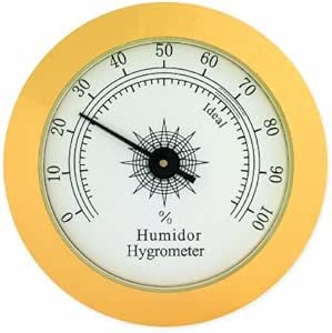 Large Round Analog Hygrometer Humidity Gauge Humidor : Health & Household