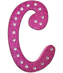 Amazon.com: Craft for Kids-pink Foam Glitter Letter "C" with Clear ...