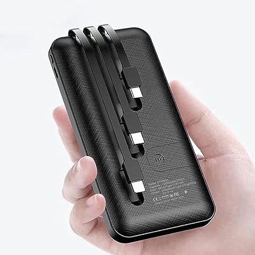 Earldom 3 in 1 Power Bank 10000mAh with 3 Built-in Charging Cables ...