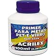 Acrilex Primer 3 em 1, Para Metal, Vidro e PET, Incolor, 100 ml ...