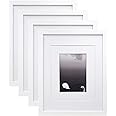 Amazon.com - Egofine 11x14 Picture Frames Made of Solid Wood 4 PCS White Covered by Plexiglass ...