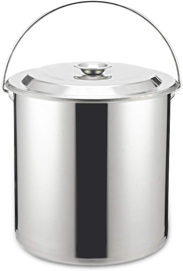 Edelstahl Eimer mit Deckel und Griff Tragbare Dicke Öleimer Wassereimer ...