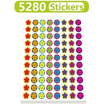 Amazon.com : Mini Star Stickers Mega Bundle 5280 PCS in 8 Colors for ...