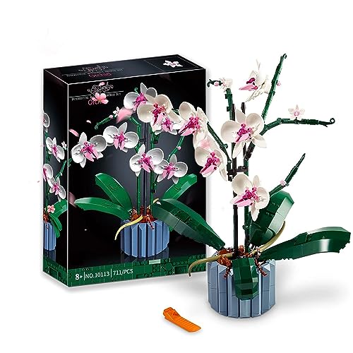 Orchid Flowers Bouquet Building Set for Adults, Orchid Flower Botanical ...