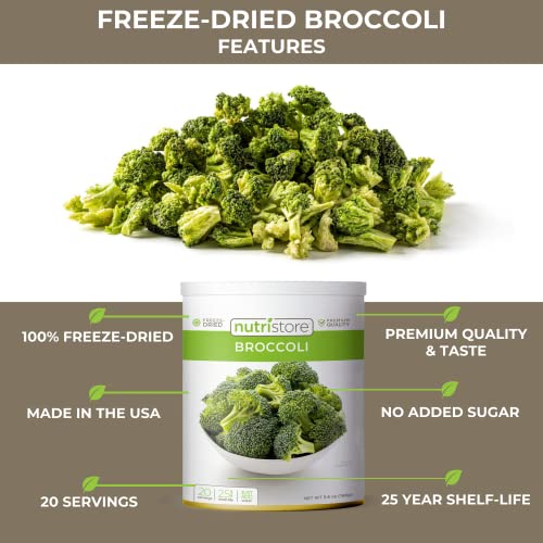Nutristore Freeze Dried Broccoli | Vegetables for Healthy Snack or Long ...