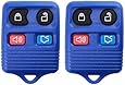 Amazon.com: 2 KeylessOption Blue Replacement 4 Button Keyless Entry ...