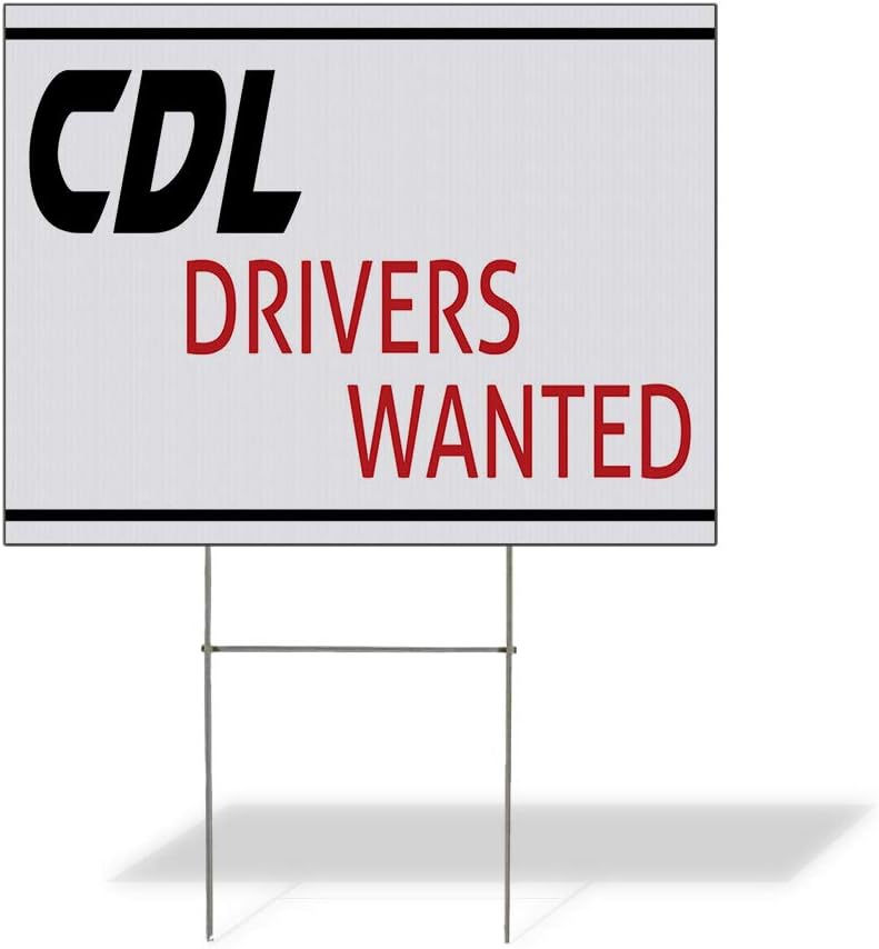 Amazon.com : Plastic Weatherproof Yard Sign Cdl Drivers Wanted Auto Car ...