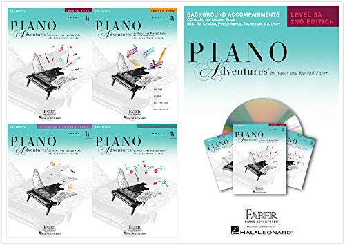 NEW SET - Faber Piano Adventures Level 3A Set (4 Books & 1 CD) - Lesson ...