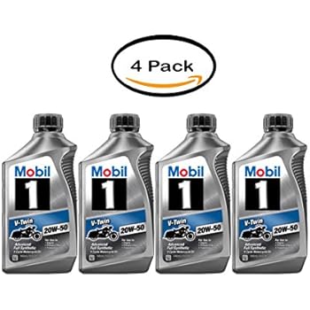 Amazon.com: Mobil 1 98LD49 20W-50 V-Twin Synthetic Motor Oil for ...