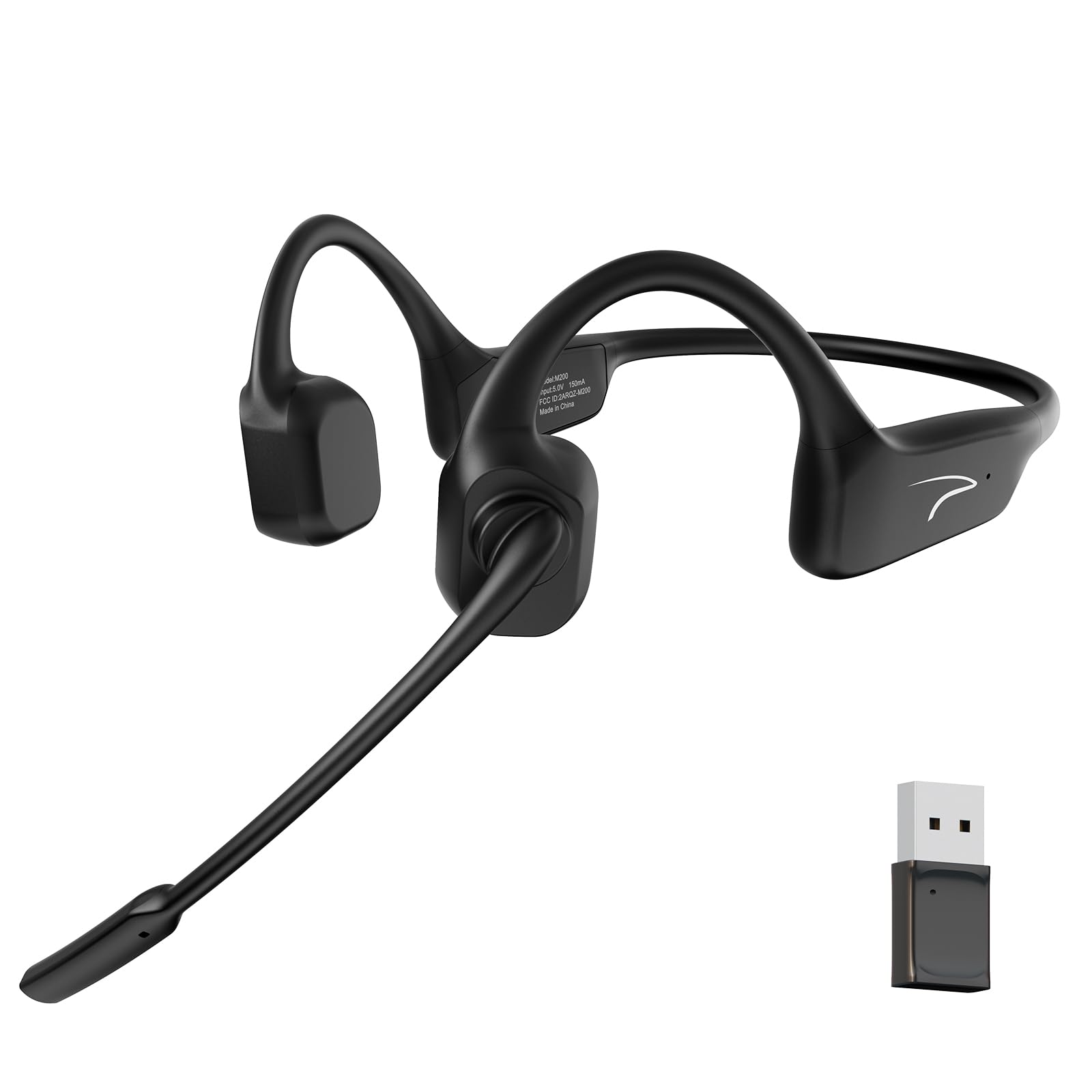 MAIRDI Bluetooth Bone Conduction Headphone with Microphone Boom ...
