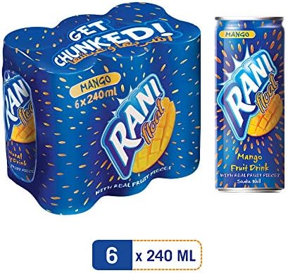 Rani Float Mango Fruit Drink With Real Fruit Pieces in Can, 240ml ...