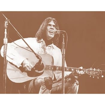 Amazon.com: Neil Young Poster Guitar Lights 24x36: Prints: Posters & Prints