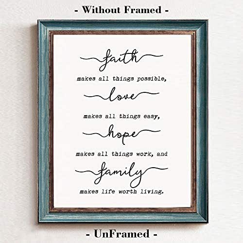 Amazon.com: Faith Makes All Things Possible, Love Makes All Things Easy ...