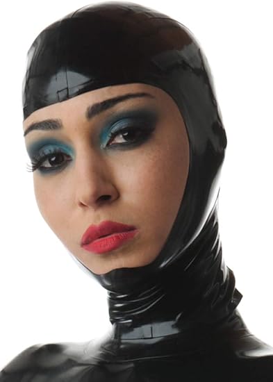 Amazon.com: Latex Rubber Open Face with Chin Hoods Masks 0.4MM: Clothing