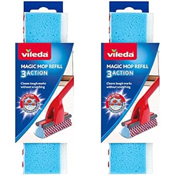 Amazon.com: Vileda Magic Mop 3 Action Refill, Pack of 2: Home & Kitchen