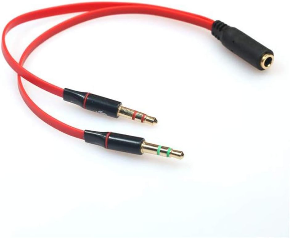3.5mm Female CTIA Standard to 2 Dual 3.5mm Male Audio Mic Splitter for ...