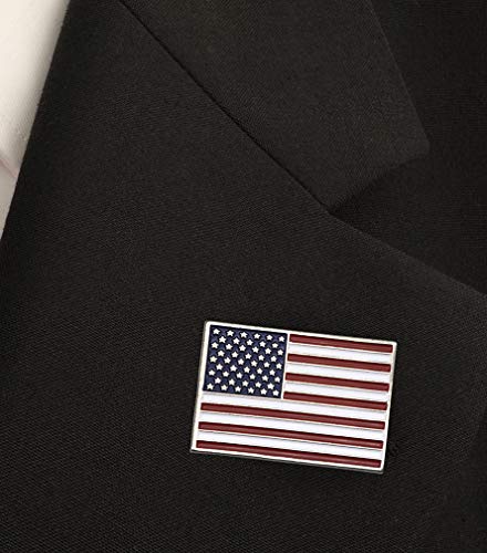 50 Pack American Flag Lapel Pins – USA Metal Enamel Flag Pins United ...