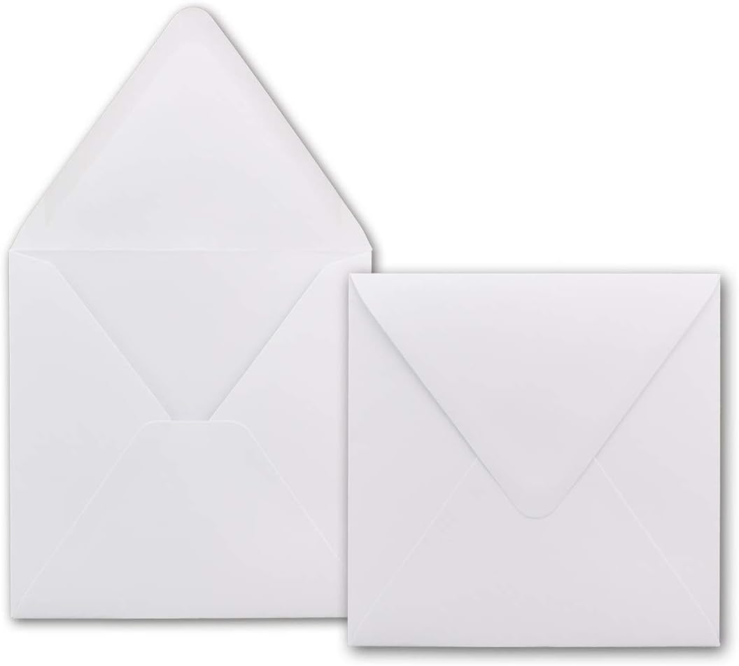 Lot d'enveloppes carrées avec patte autocollante, fermeture par collage ...