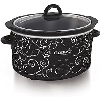 Amazon.com: Crock-Pot SCR450-DK Slow Cooker, 4.5-Quart, Teal Damask ...